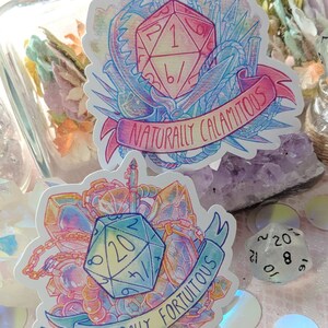D&D Pastel Watercolour Nat1 D20 Stickers, Dnd Dungeons and Dragons 5e ...