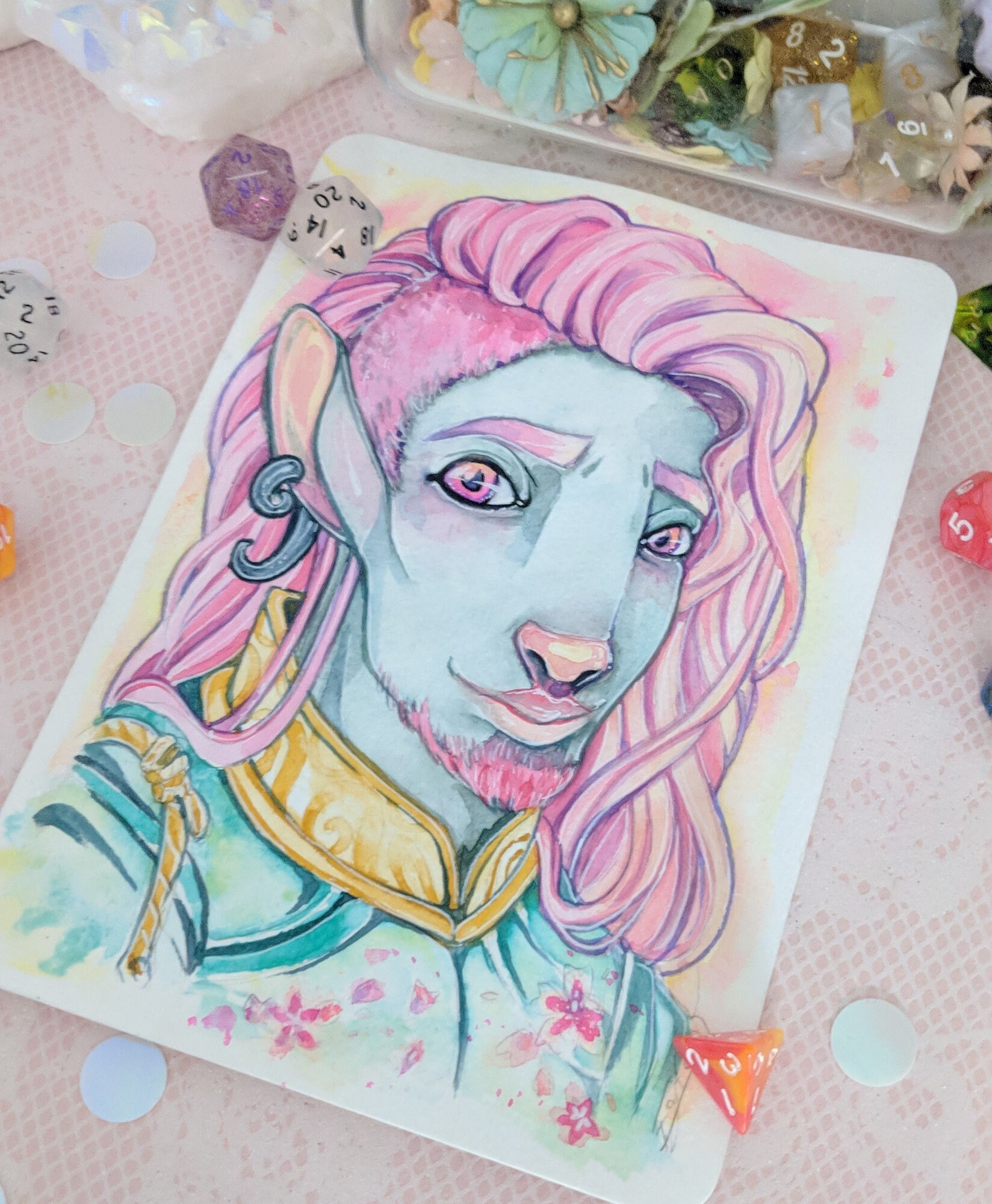 Critical Role D&D Caduceus Clay the Grave Cleric Print 5x7 and 8x11 ...