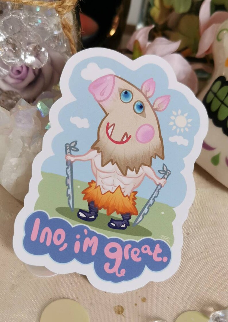 Peppa pig Inosuke sticker | Etsy