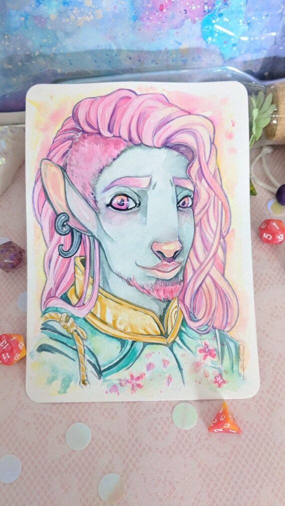 Critical Role D&D Caduceus Clay the Grave Cleric Print 5x7 and 8x11 ...