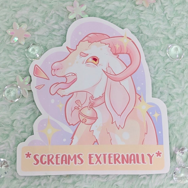 Screaming Goat Sticker - Etsy