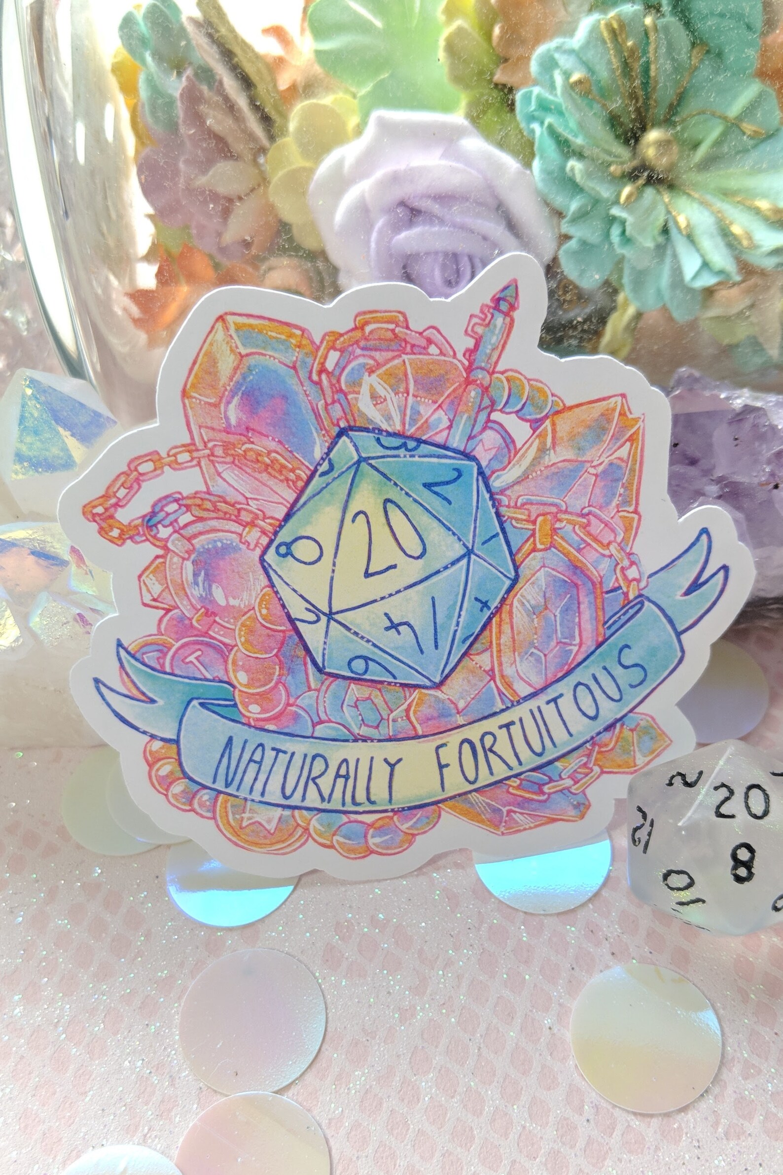 D&D Pastel Watercolour Nat 20 D20 Stickers Dnd Dungeons and | Etsy UK