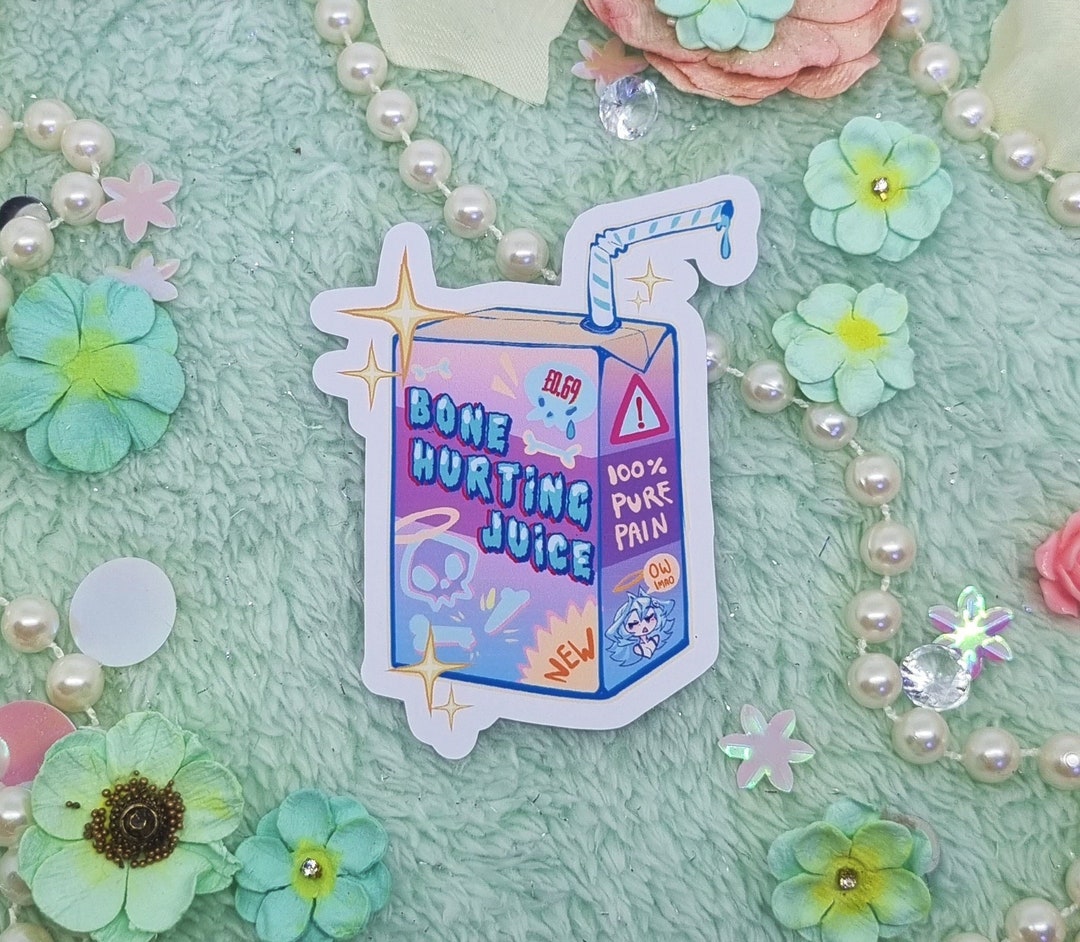 Honeko's 100% Bone Hurting Juice Box Matte Sticker OC - Etsy