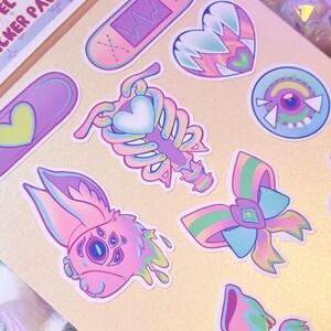 9 Pastel Gore Aesthetic Sticker Pack Creepy Kawaii - Etsy