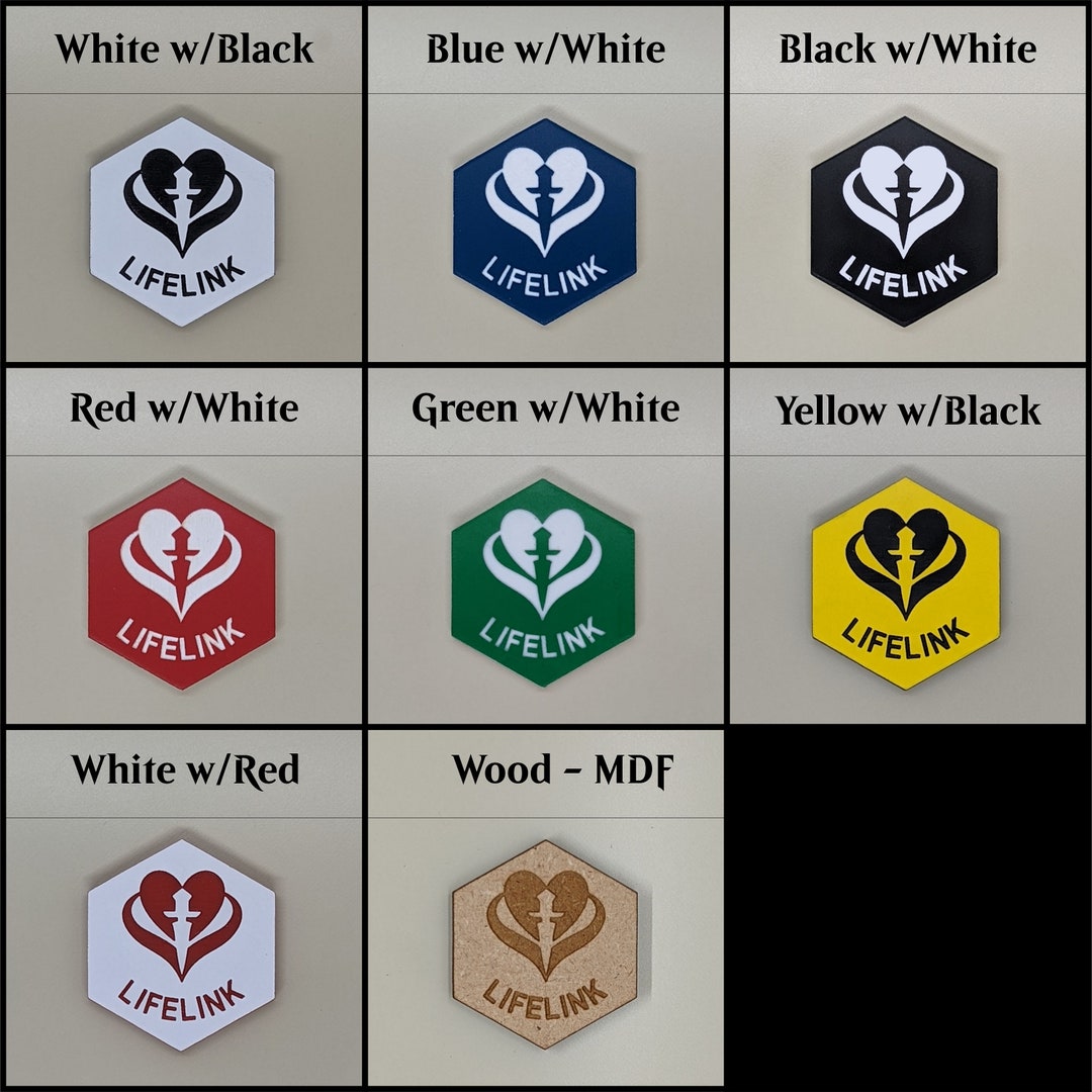 Lifelink (v3) Token(s) - | Plastic | Laser Engraved | Magic the ...