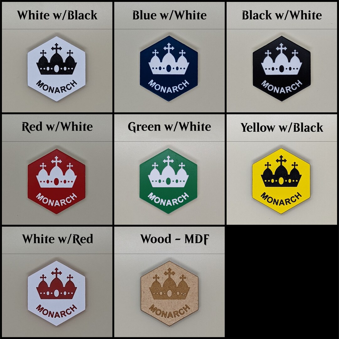 Monarch (v2) Token(s) - | Plastic | Laser Engraved | Magic the ...
