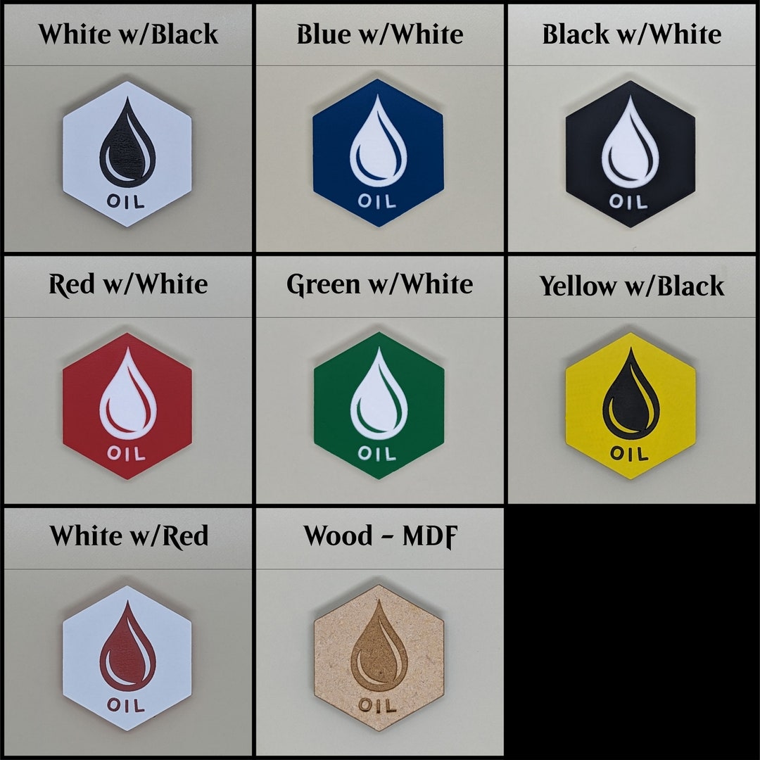 Oil (v1) Token(s) - | Plastic | Laser Engraved | Magic the Gathering ...
