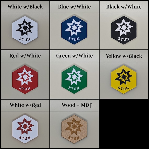 Stun v1 Tokens Plastic Laser Engraved Magic the - Etsy