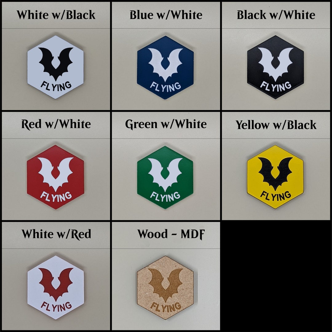 Flying (v2) Token(s) - | Plastic | Laser Engraved | Magic the Gathering ...
