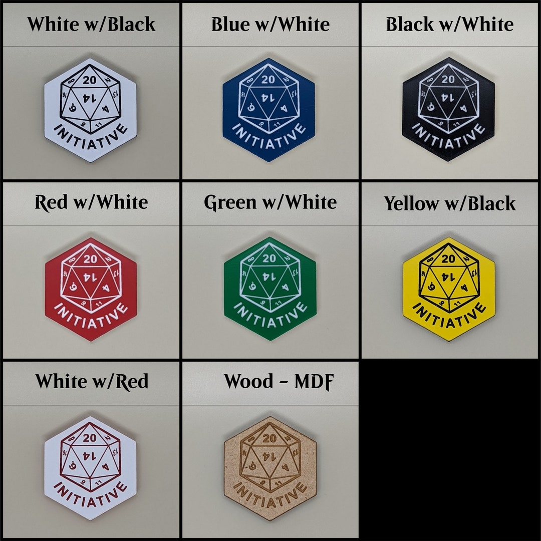 Initiative (v1) Token(s) - | Plastic | Laser Engraved | Magic the ...