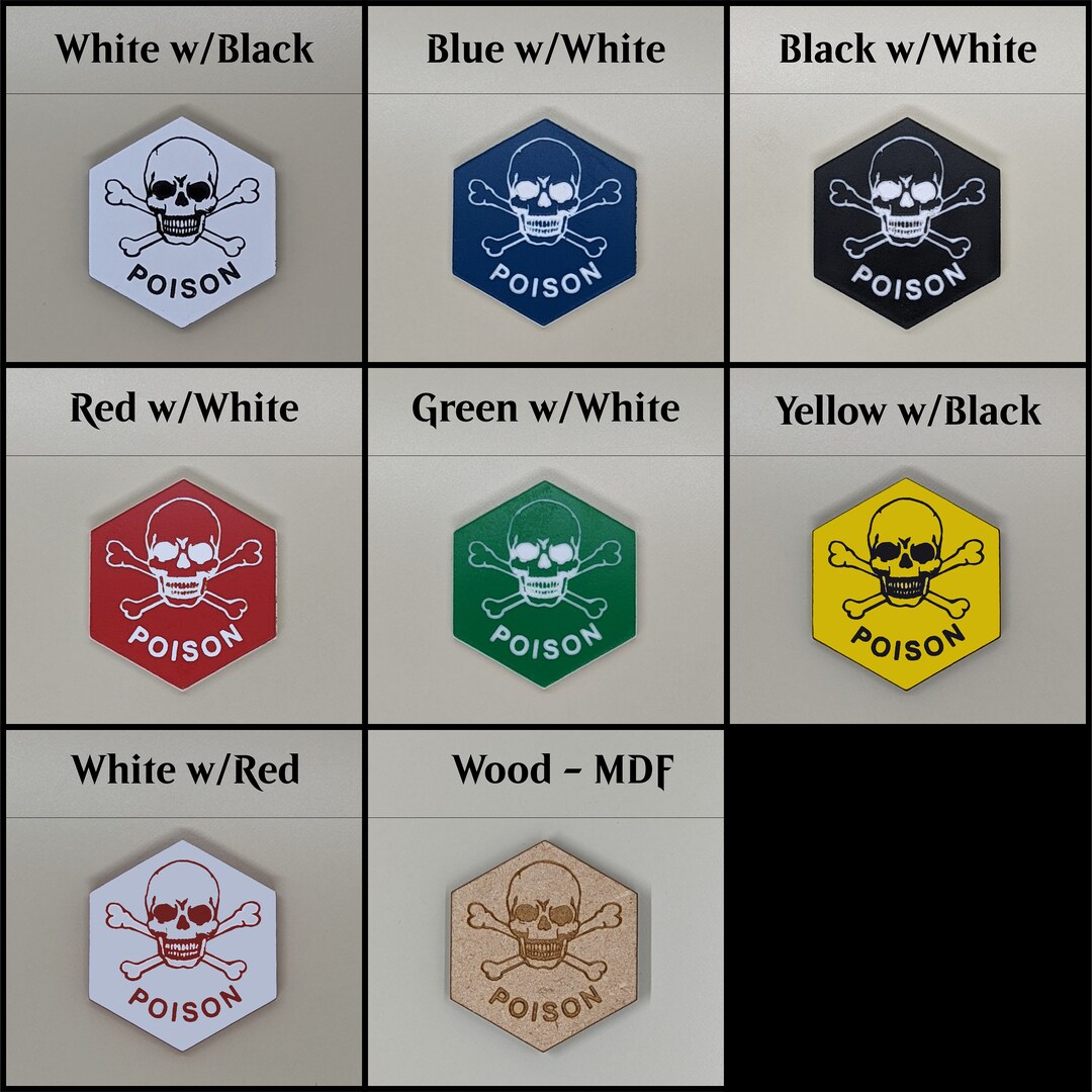 Poison (v2) Token(s) - | Plastic | Laser Engraved | Magic the Gathering ...
