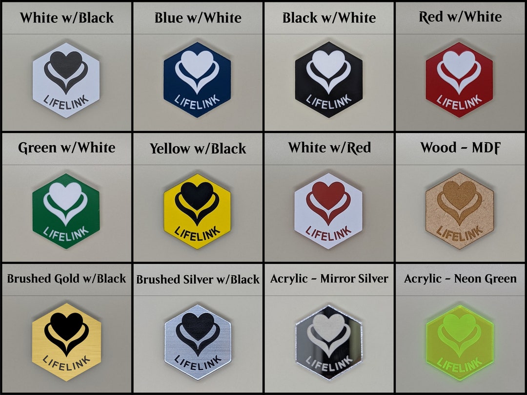 Lifelink (v1) Token(s) - | Plastic | Laser Engraved | Magic the ...