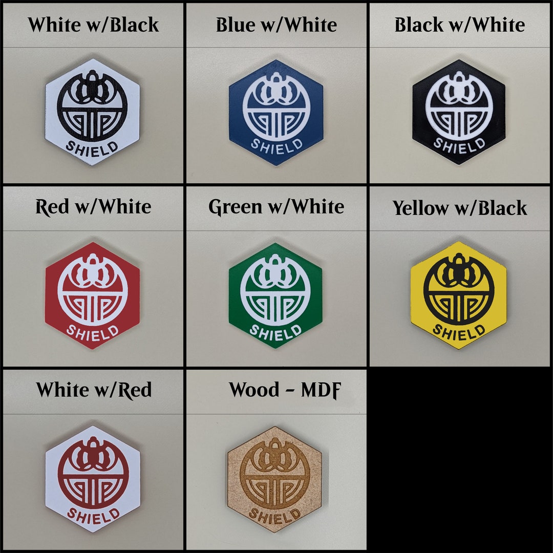 Shield (v3) Token(s) - | Plastic | Laser Engraved | Magic the Gathering ...