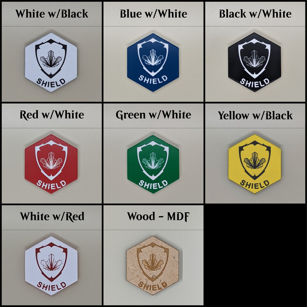 Shield (v2) Token(s) - | Plastic | Laser Engraved | Magic the Gathering ...