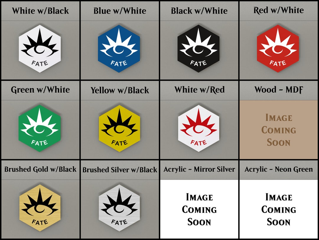 Fate (v1) Token(s) - | Laser Engraved | Magic the Gathering (mtg) - Etsy