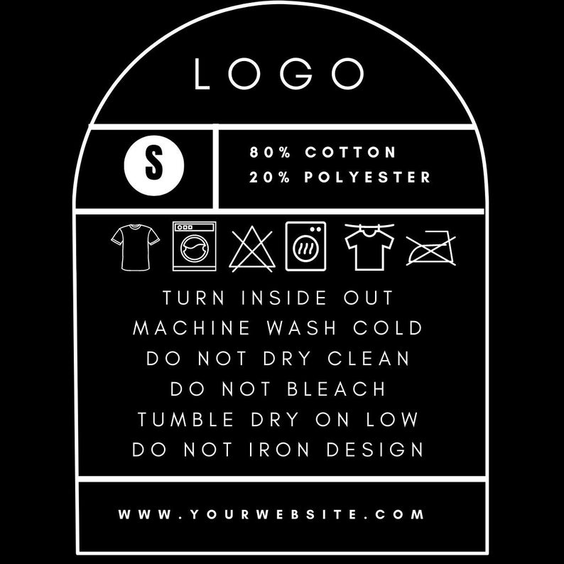 Canva Label Tag Bundle Editable Neck Label Template, DIY T-shirt Neck ...