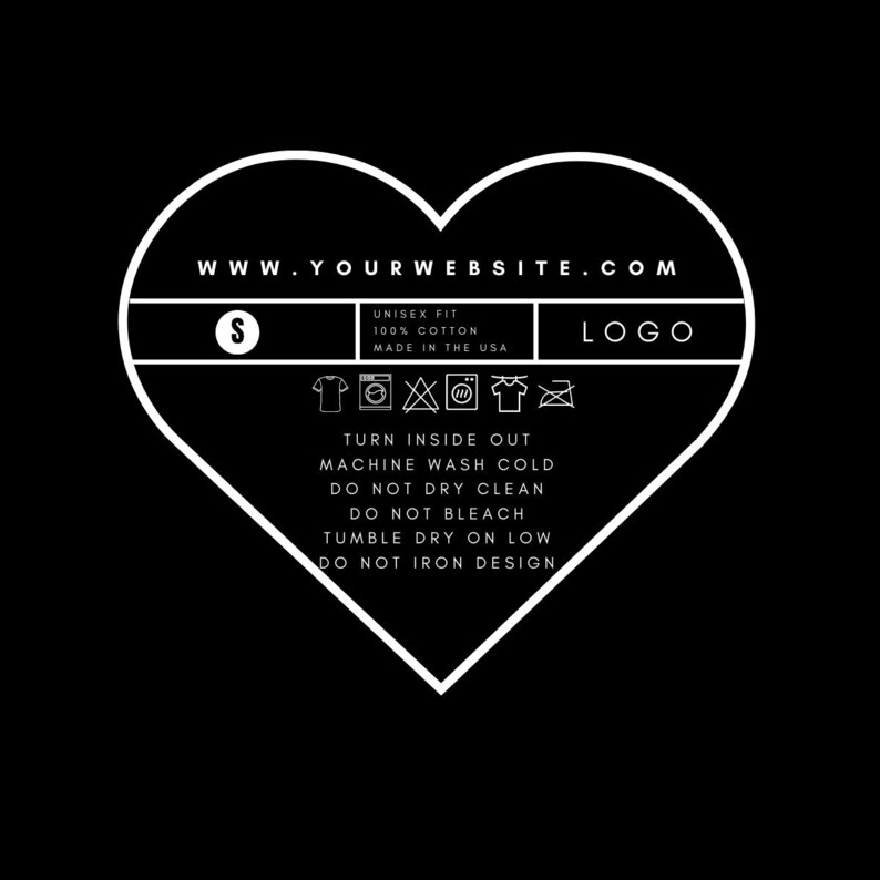 Canva Label Tag Bundle Editable Neck Label Template, DIY T-shirt Neck ...