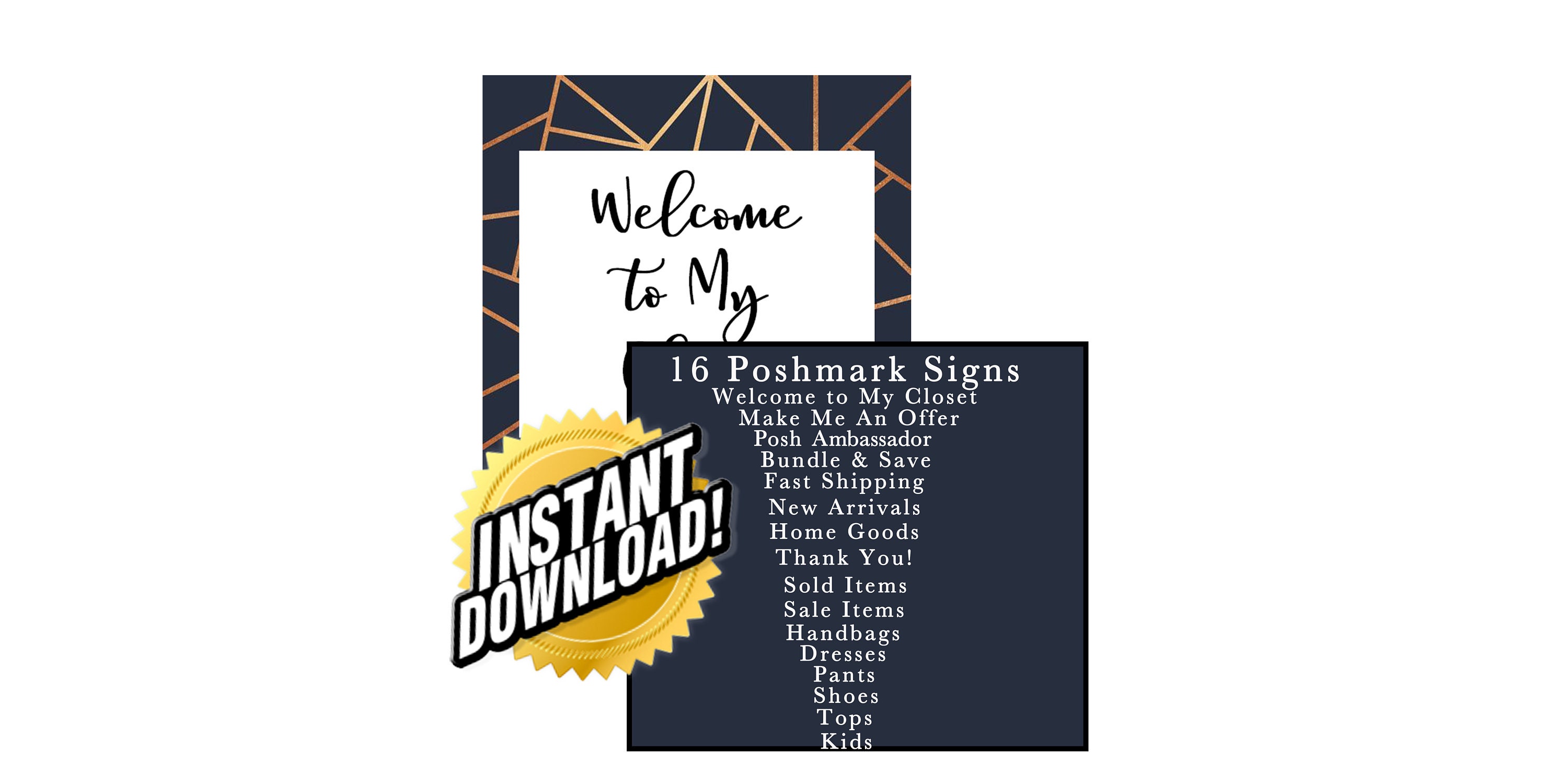 Poshmark Closet Signs Poshmark Branding Signs Poshmark - Etsy