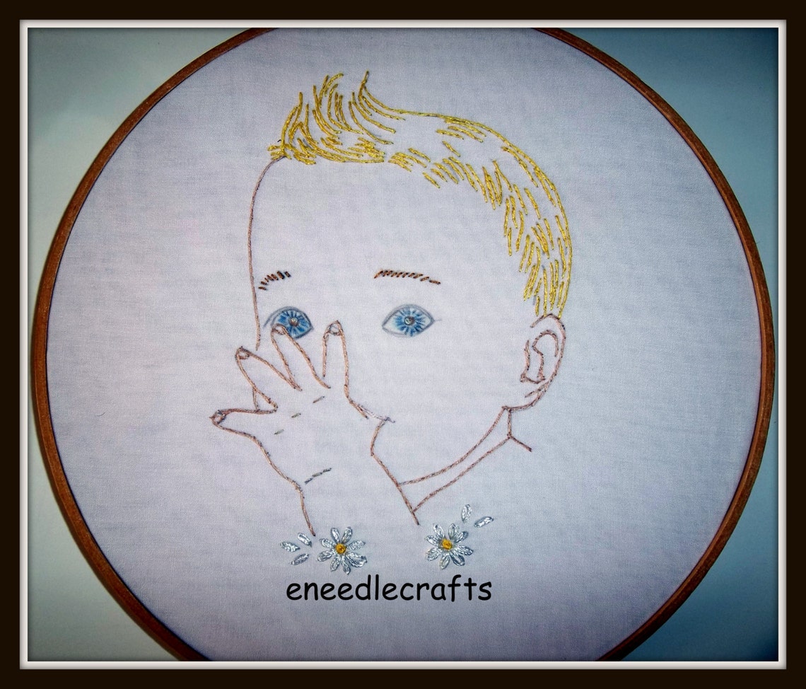 9 Baby Motifs - Quilt Patterns - Baby Faces to Embroider - on Instant ...