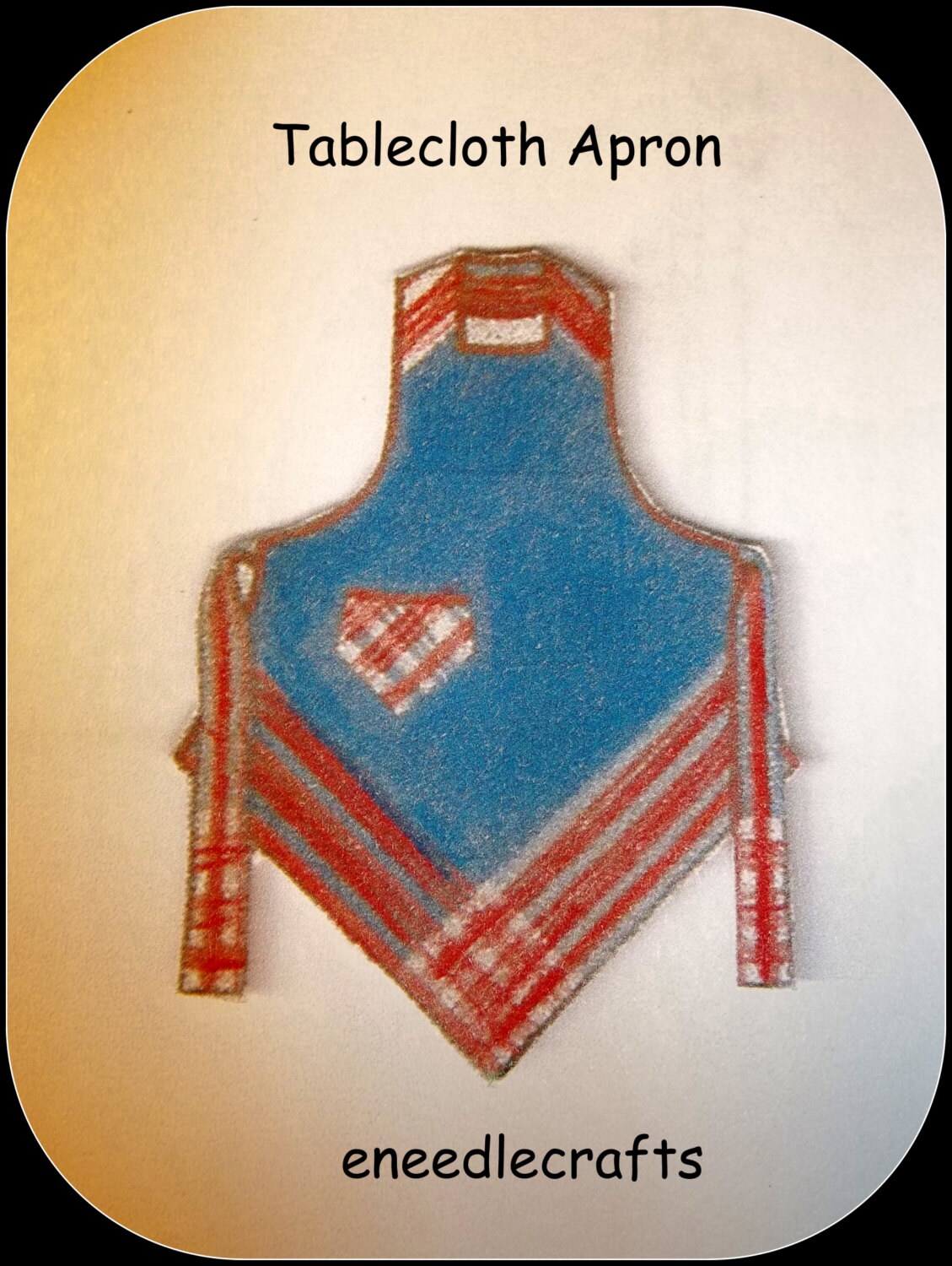 Vintage Tablecloth Apron Diagram Pattern From A 1934 Sewing Magazine on ...