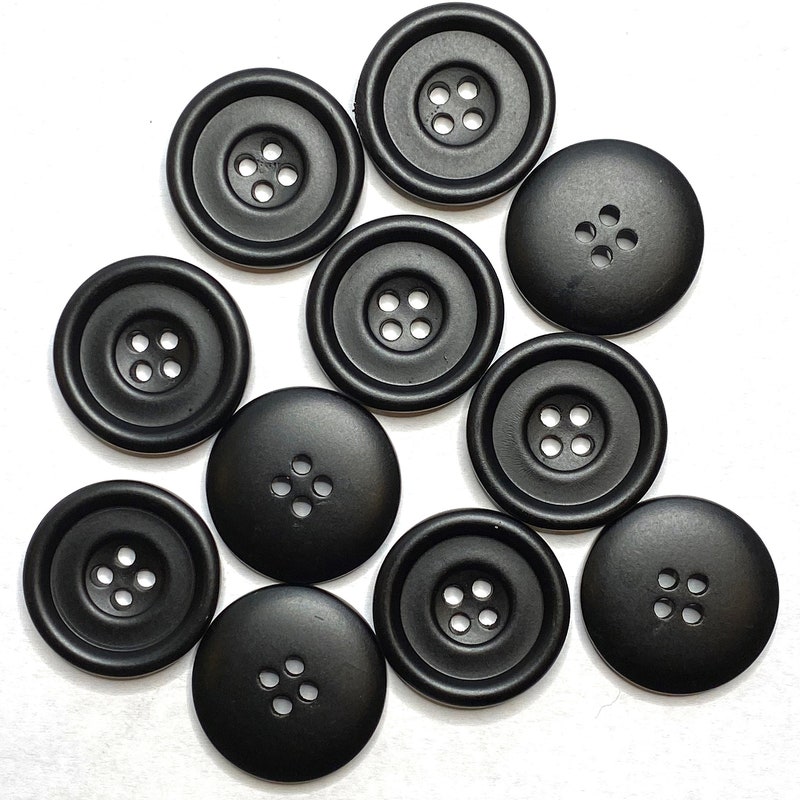 Black Matte Buttons - Etsy