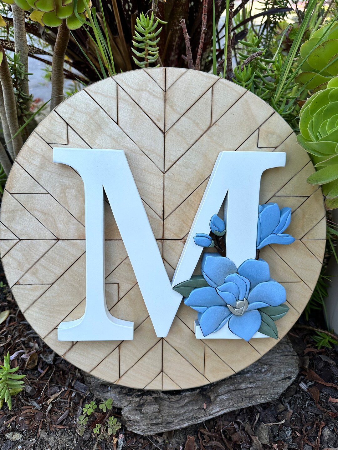 Magnolia Monogram Sign, Magnolia Nursery Sign, Nursery Sign, Nursery ...