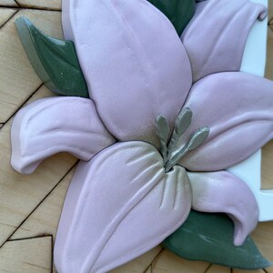 Lily Monogram Sign, Nursery Monogram Sign, Nursery Sign, Lilies Sign ...