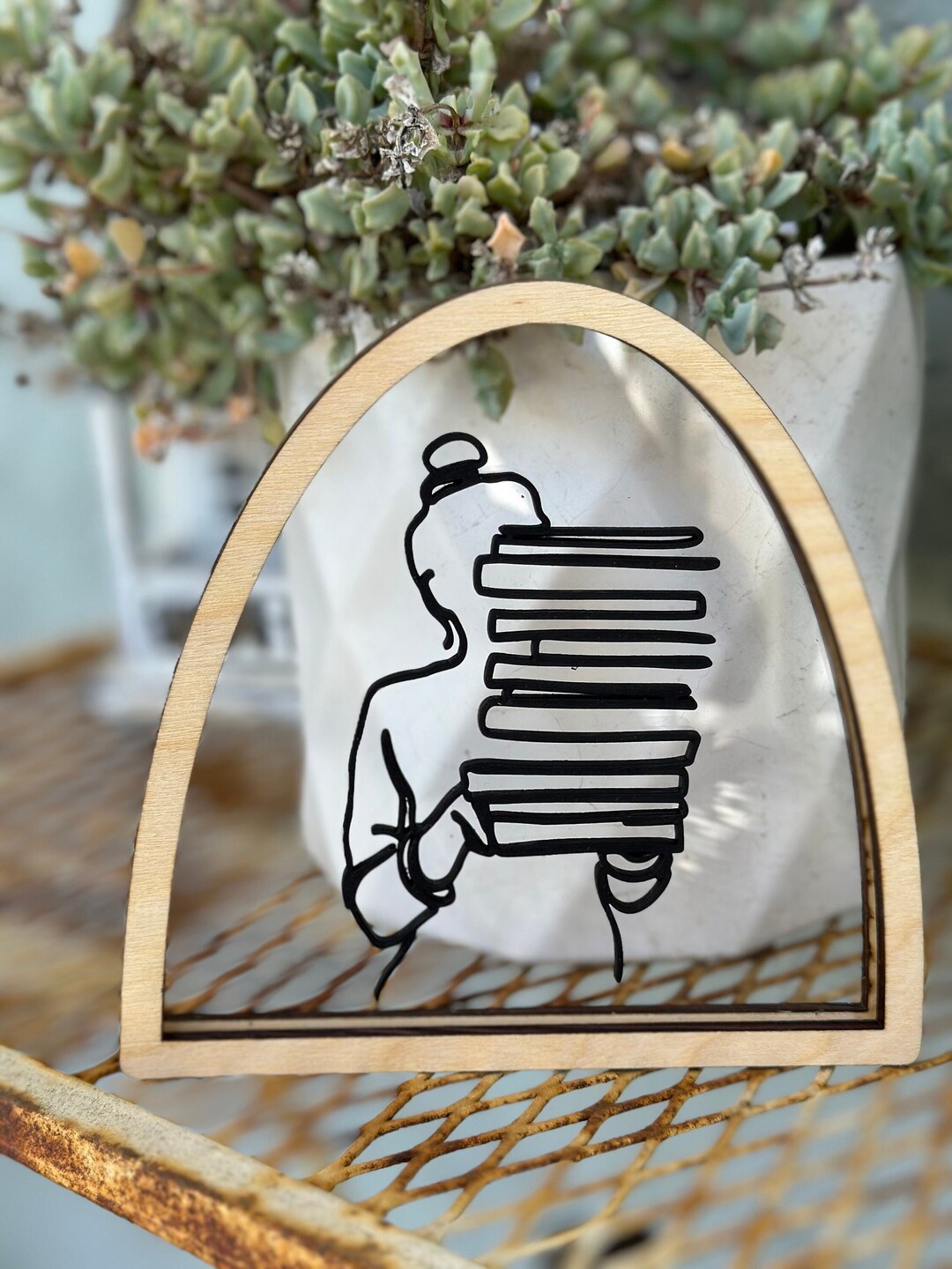 Girl With Books Acrylic Sign, Teacher Librarian Gift - Etsy
