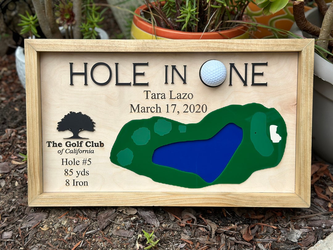 Hole in One Display, Personalized Hole in One Sign, Father's Day Gift ...