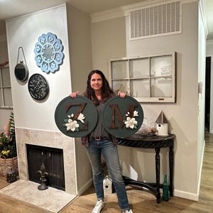 Personalized Magnolia Initial Sign, Hand-cut Wedding Gift Decor - Etsy