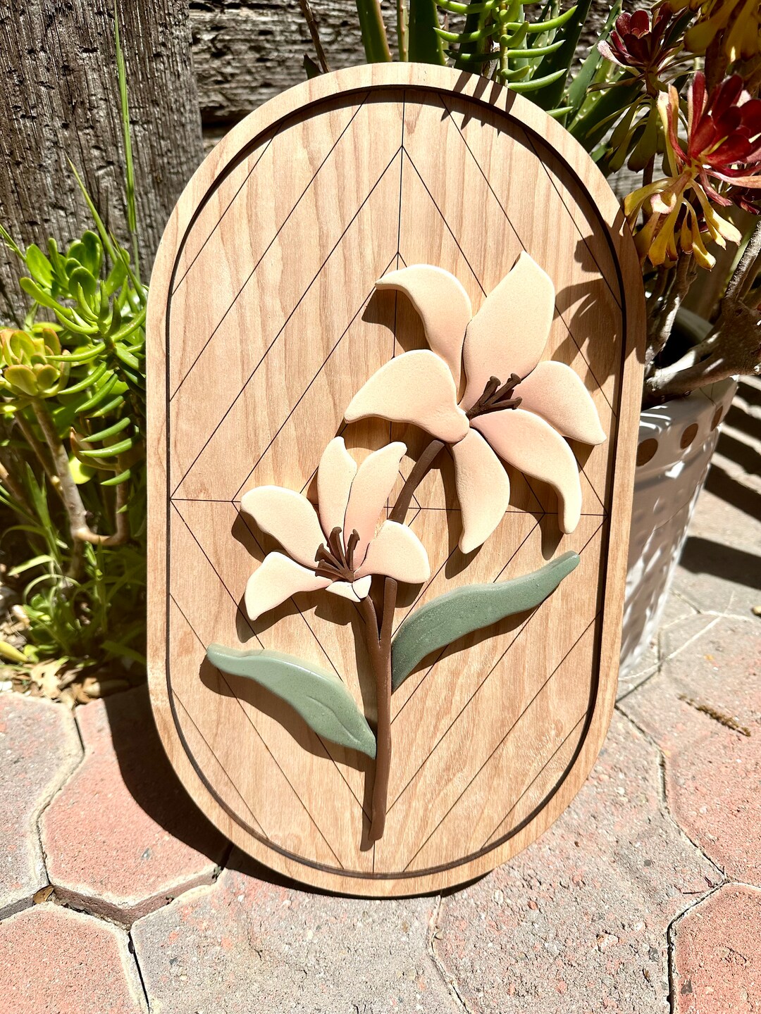 Mother's Day Gift, Lily Sign, Hand Scrolled Lily Wall Decor, Floral ...