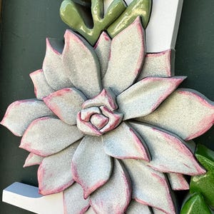 Succulent Monogram Sign, Succulent Sign, Succulent Decor, Monogram Sign ...