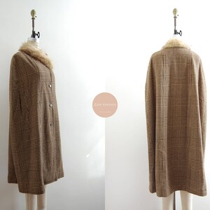London Sparrow Cape Japanese Vintage Plaid Tweed Wool Cloak - Etsy