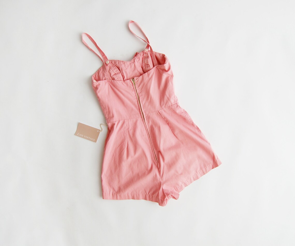 Sailor Chibi Swimsuit | Vintage | Pink Cotton Bathing Romper Playsuit ...
