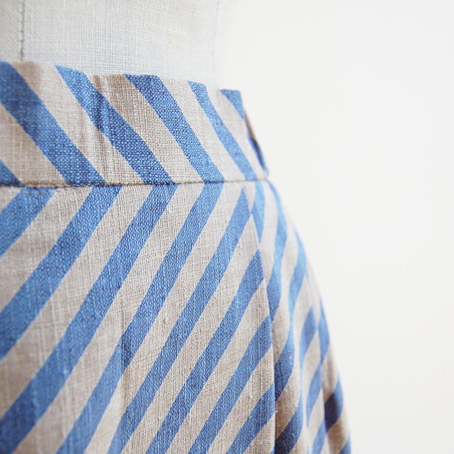 Oblique Angle Skirt | M | 70s Japanese Vintage | Oblique Striped Skirt ...