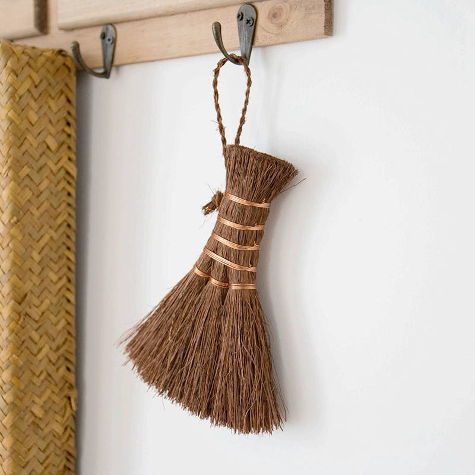 Japanese Mini Brooms | Vintage Handmade India Palm Brooms - Etsy