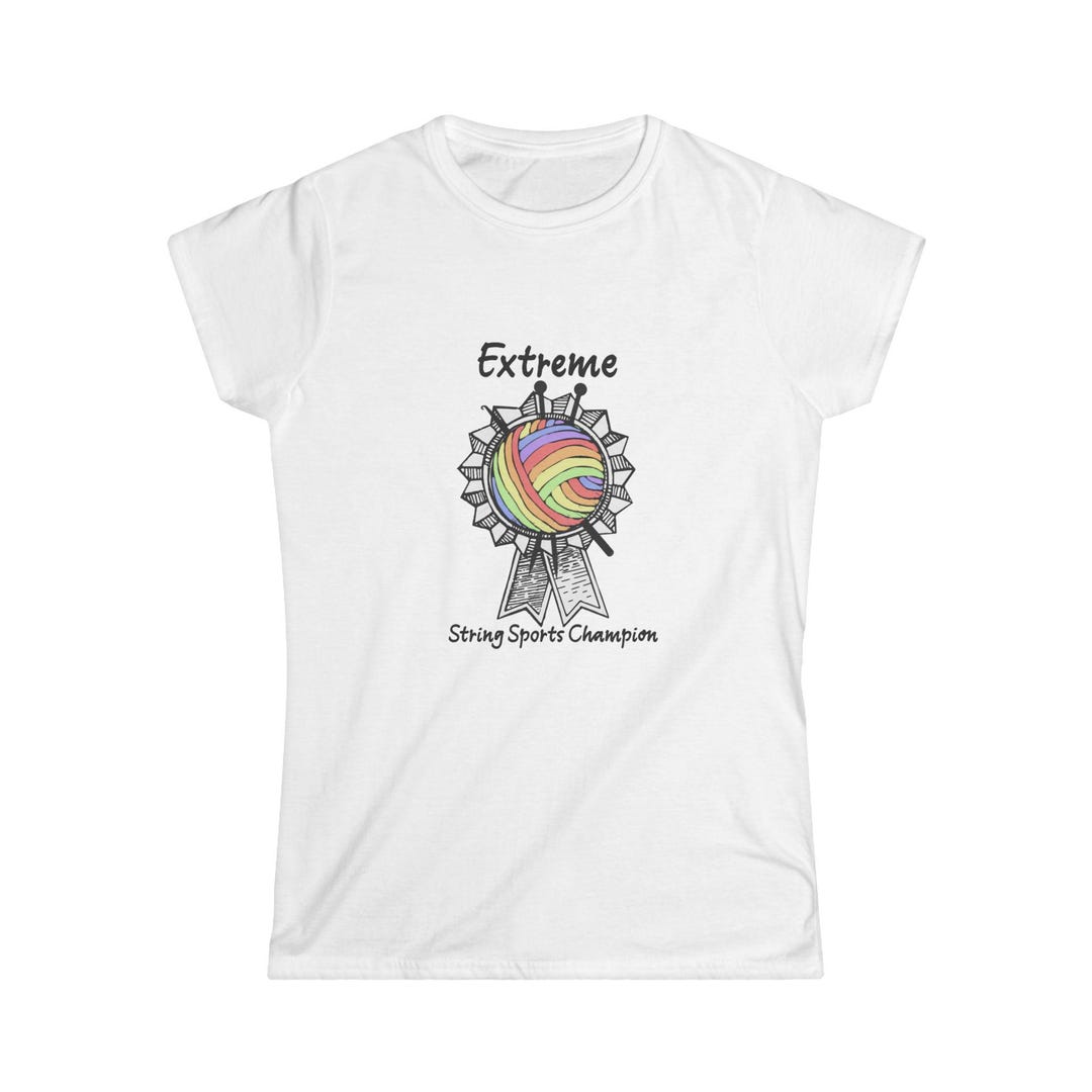 Extreme String Sports Champion Tee | Colorful Wheel & Strings Design - Etsy