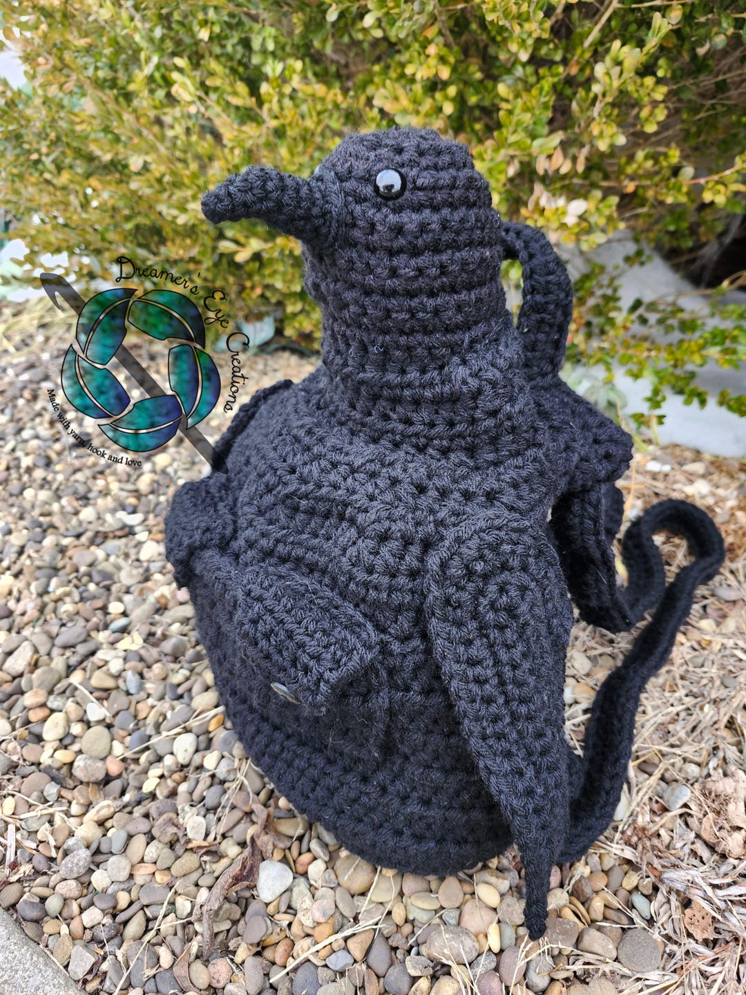 Crochet Raven Mini Backpack - Etsy