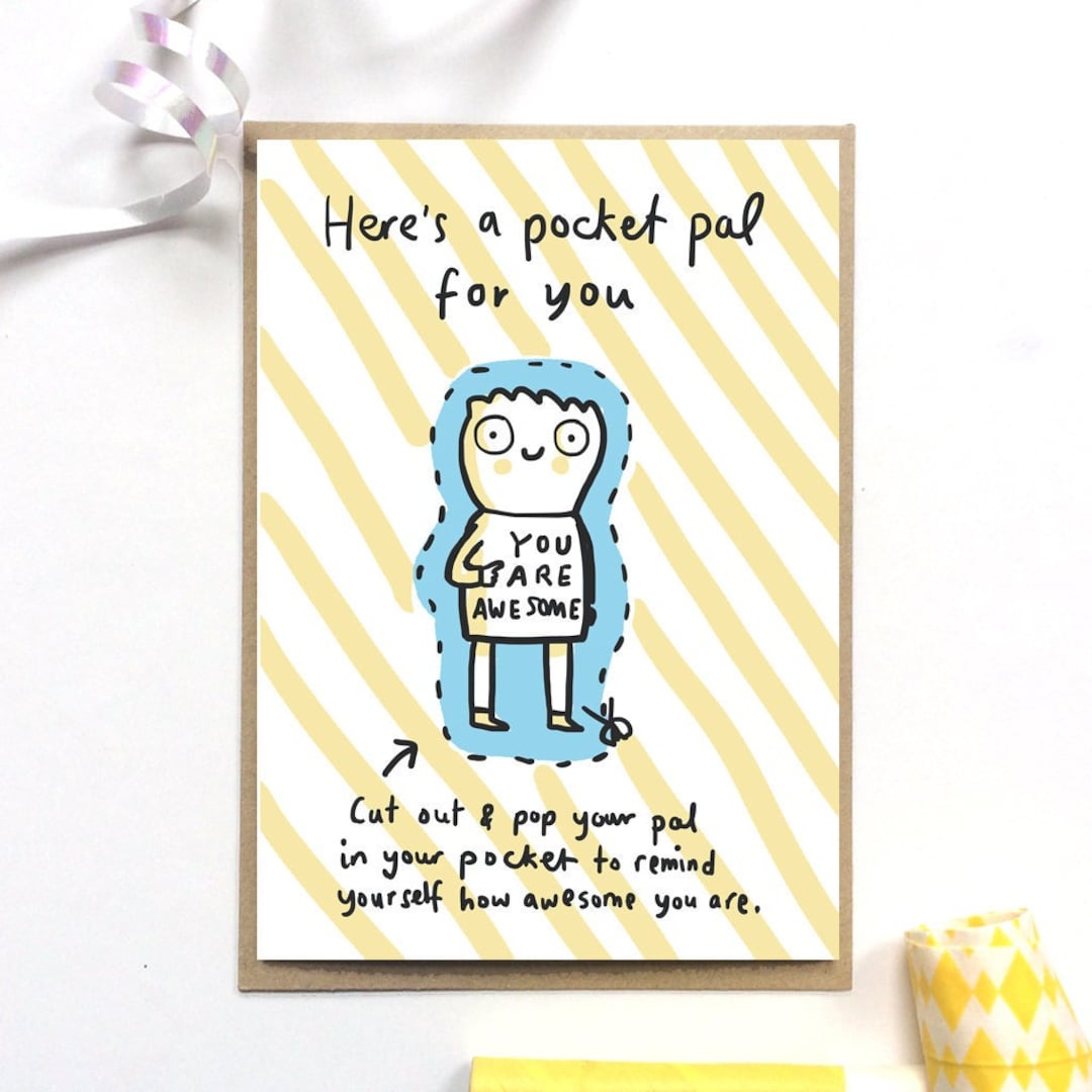 Pocket Pal Friendship Card - Etsy