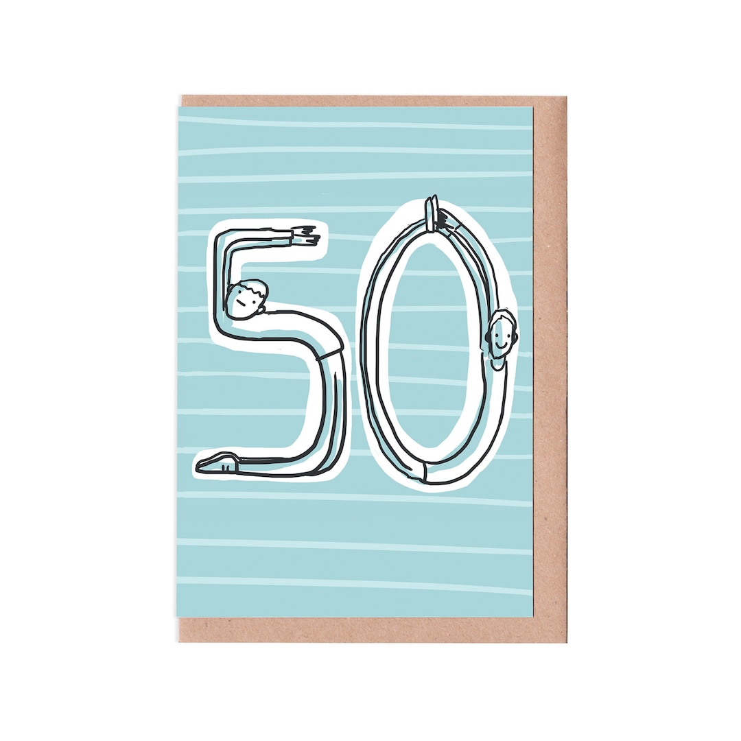 Happy 50th Man Birthday Card - Etsy