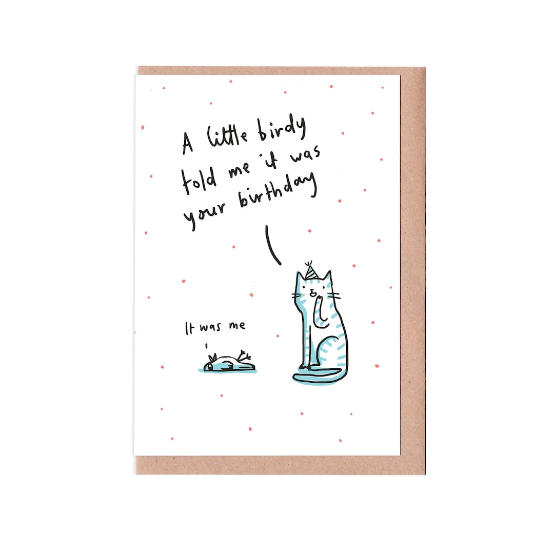 Little Birdy Birthday Card - Etsy