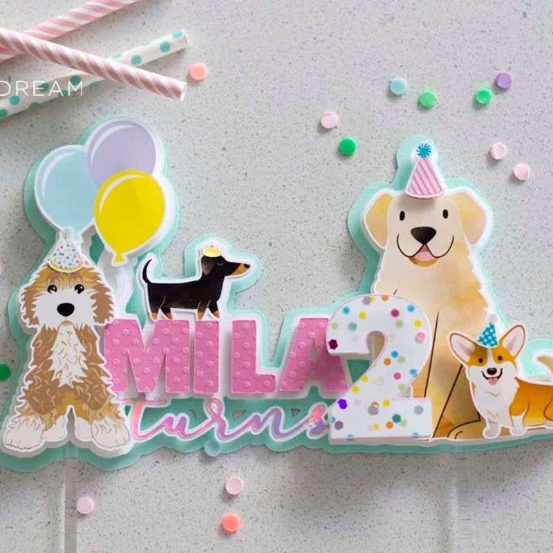 Dog Cake Topper - Etsy