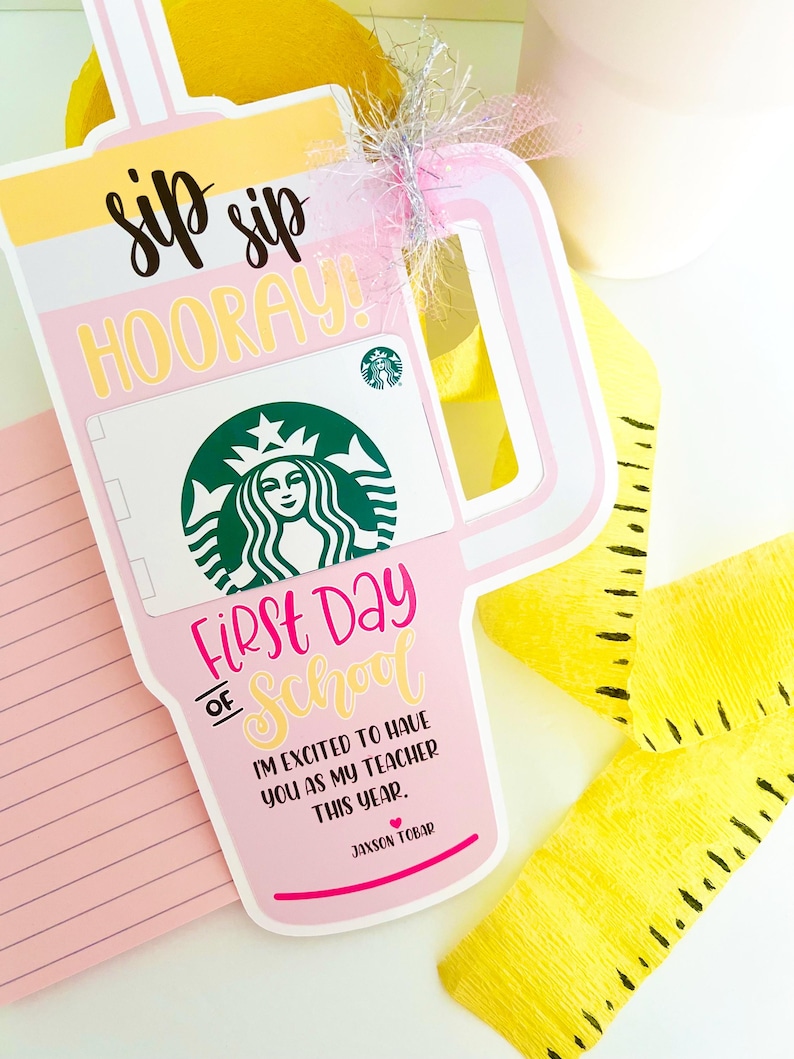 Personalized First Day of School Teacher Gift | Starbucks Style Cup ...