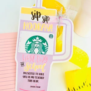 Personalized First Day of School Teacher Gift | Starbucks Style Cup ...