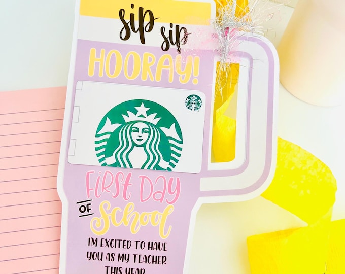 Personalized First Day of School Teacher Gift | Starbucks Style Cup ...