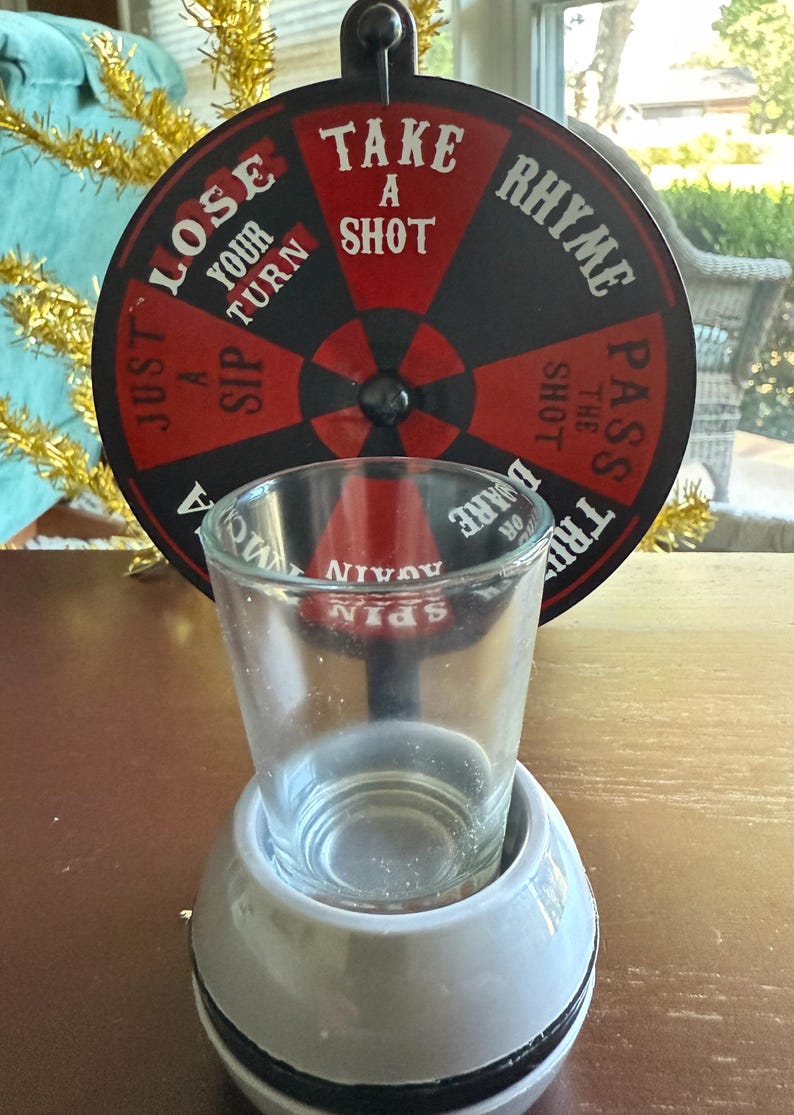 Wheel of Shots Drinking Game and Shot Glass - Etsy