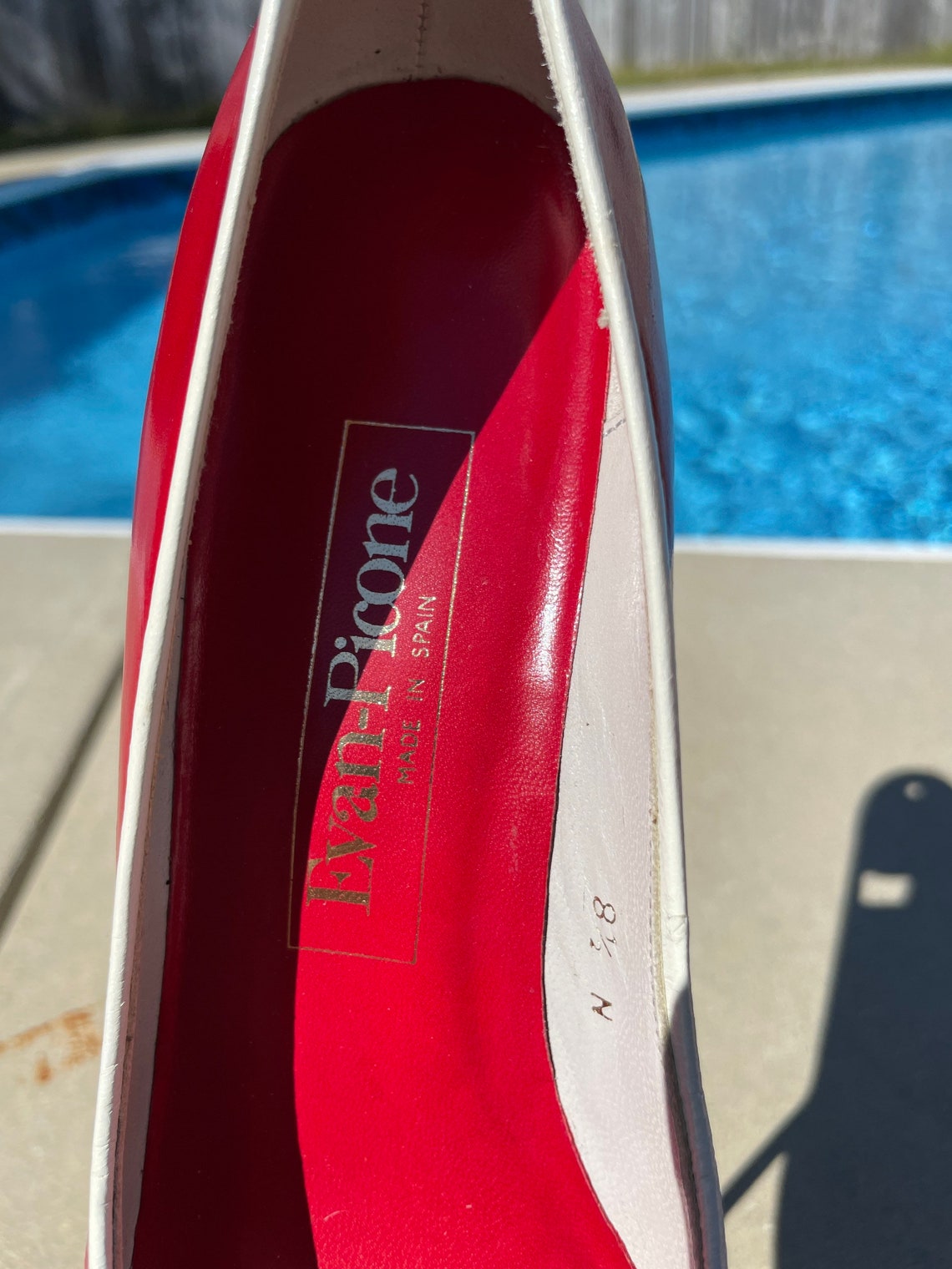 Vintage Evan Picone Red and White Polka Dot Pump Heel - Etsy