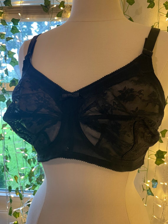 Vintage Black Lace Bra Gem