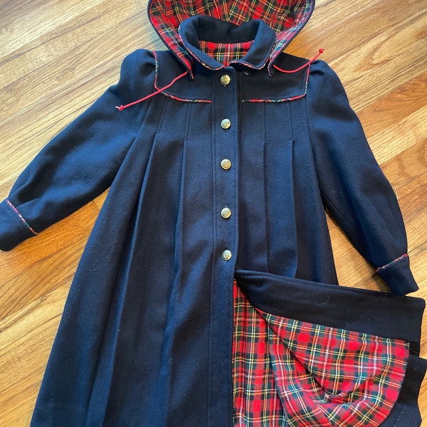 Girls Plaid Coat - Etsy