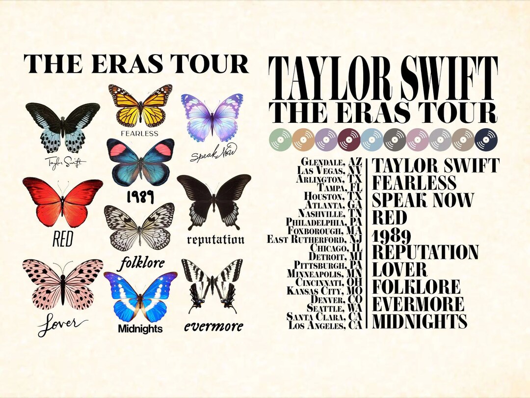 The Eras Tour the Eras Tour PNG Swifties Merch Midnights - Etsy